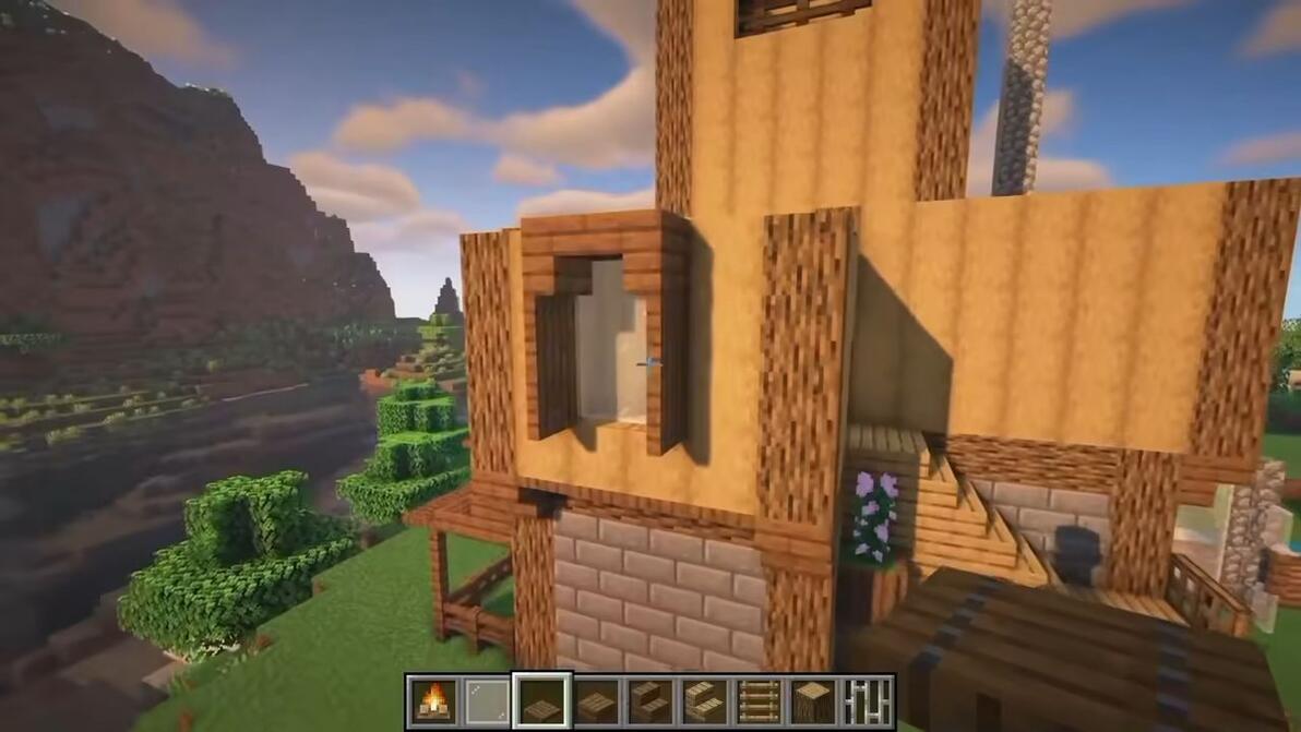 【Lex The Builder】Minecraft 建筑教程-建造完美的生存屋 - 哔哩哔哩