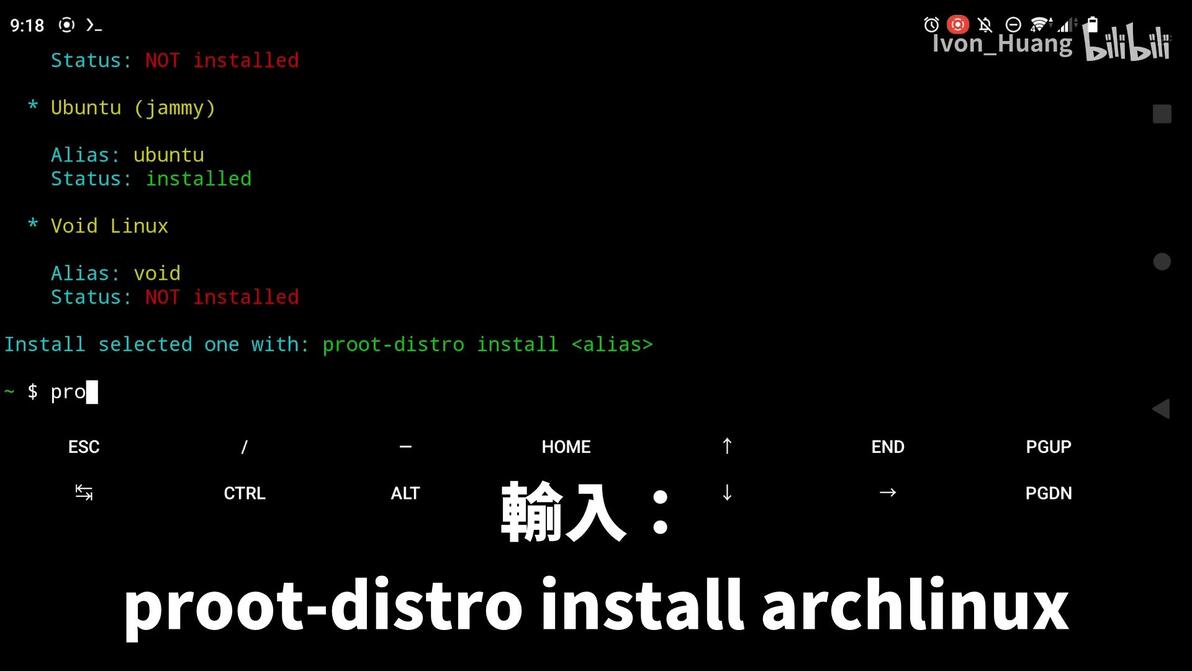 【详细教程】 安卓手机安装Arch Linux ，带图形界面 (Termux P - 哔哩哔哩