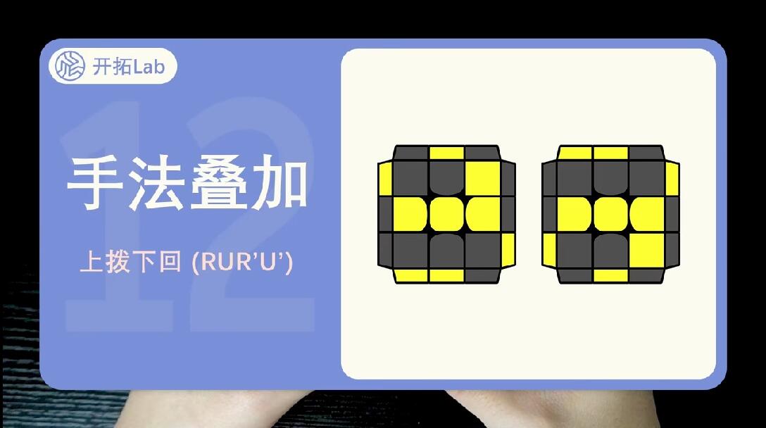 【超简单】两个手法学会所有顶层OLL公式 - 哔哩哔哩