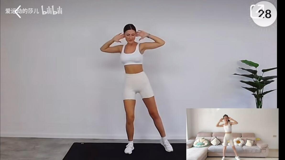 【Eleni Fit】站立瘦腰腹，练完腰又细了一圈，减腰两侧赘肉 - 哔哩哔哩