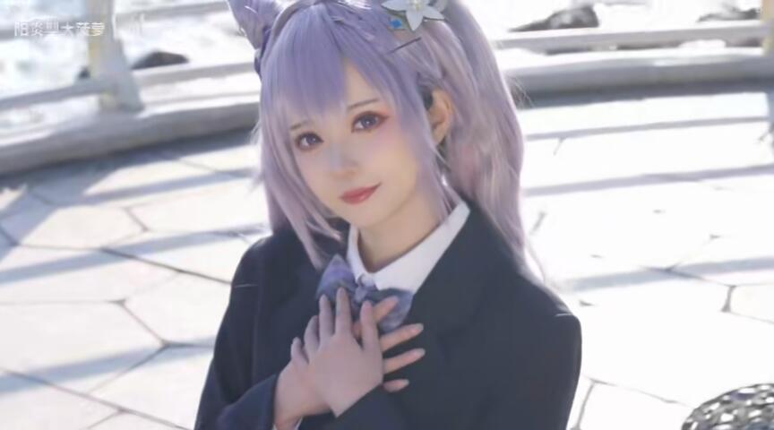 刻晴，但是是海边JK 4K【原神cos】 - 哔哩哔哩