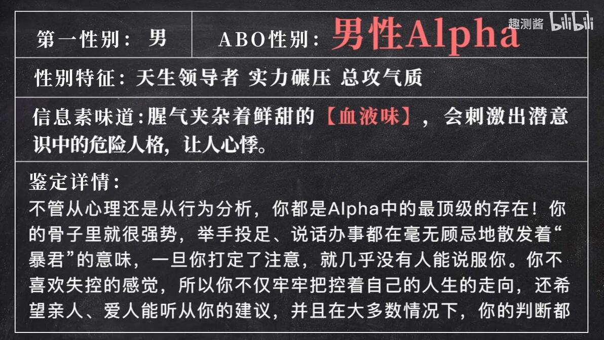 ABO性别测试，你是12种ABO性别中的哪种呢？ - 哔哩哔哩