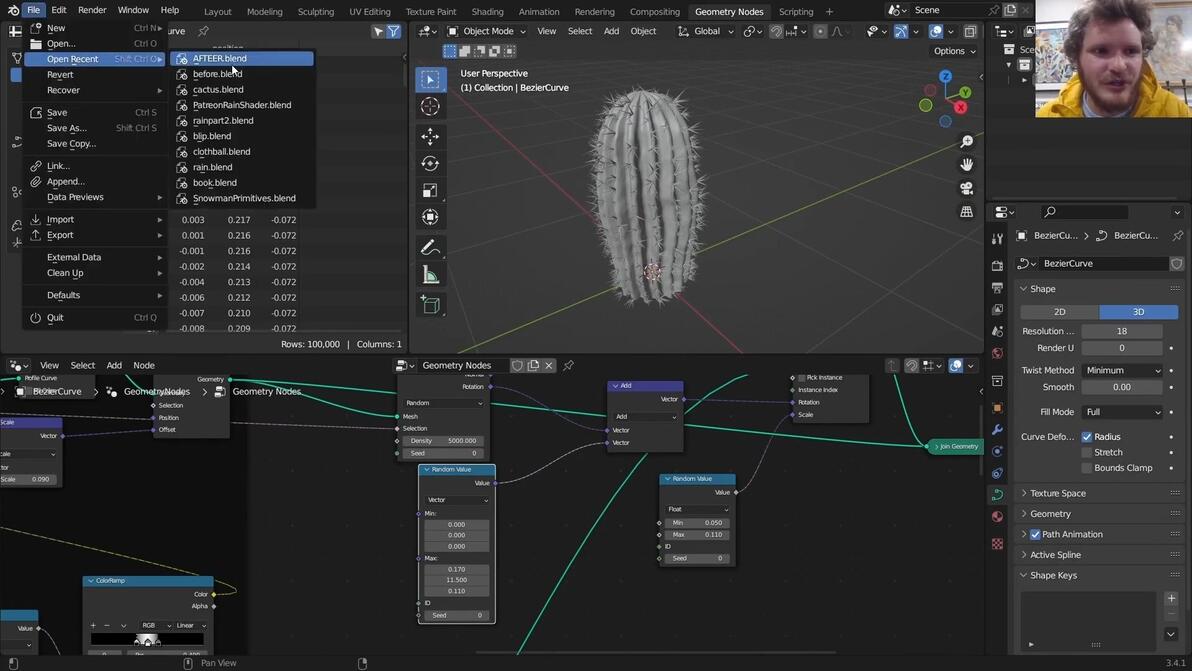Blender Geometry Nodes 几何节点基础反复消化 哔哩哔哩 