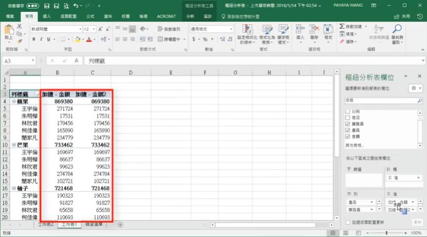 Microsoft Excel 基礎教學 11：樞紐分析表 哔哩哔哩 