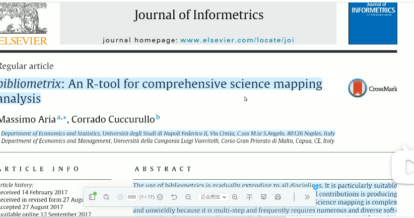 文献计量软件包bibliometrix使用详细讲解 海量文献自动形成摘要 图形化 - 哔哩哔哩